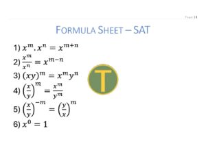 TutoringMaphy-SAT Formula sheet